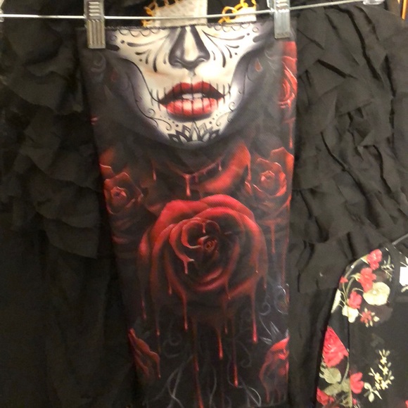 Accessories | Goth Red Rose Face Mask | Poshmark